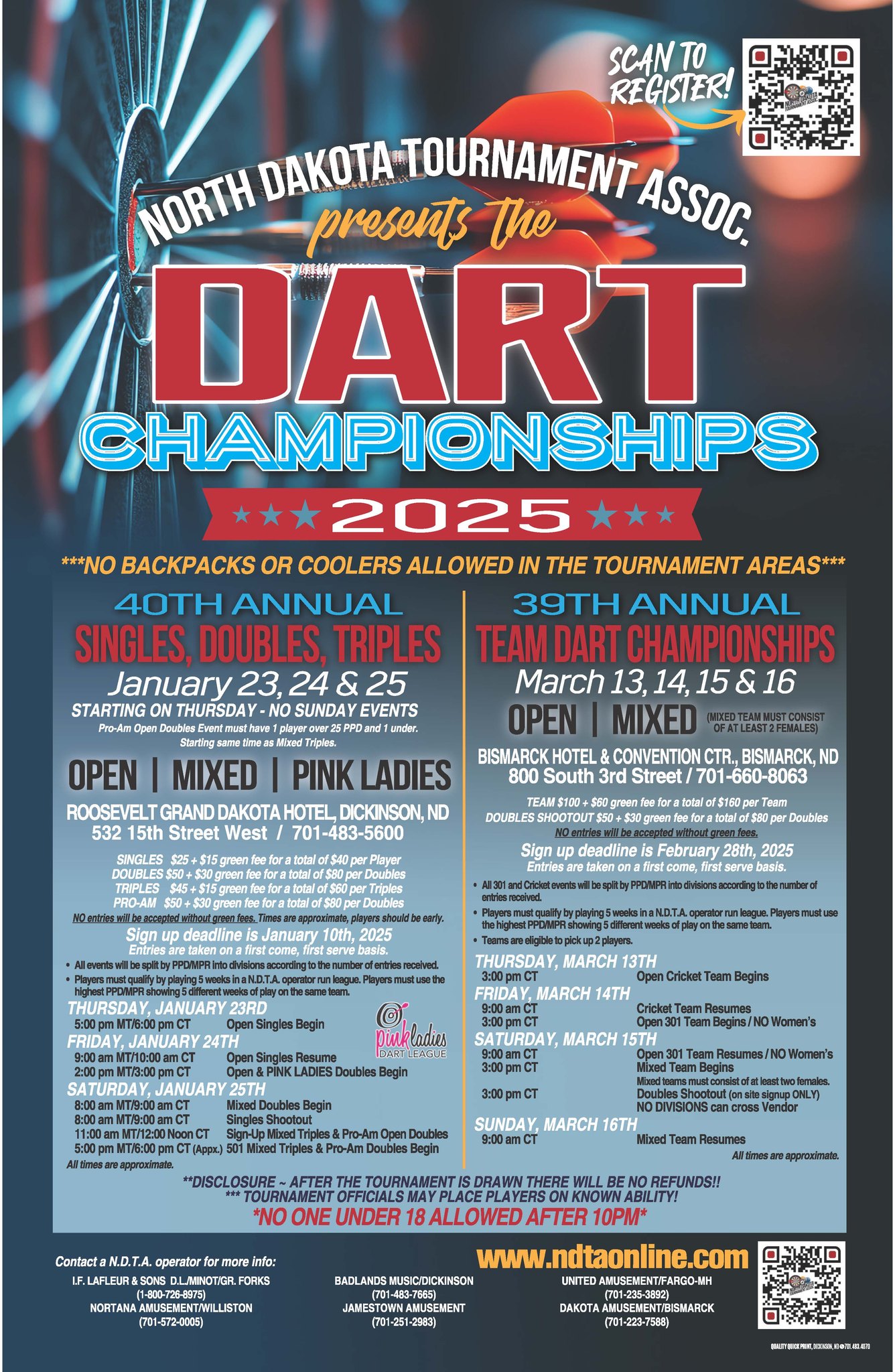 Dart Tournaments/Events | Dakota Music and Amusement